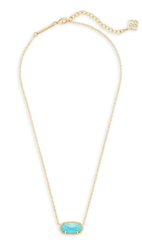 Kendra Scott Elisa Pendant Necklace | Gold Plated Stone Necklace ...